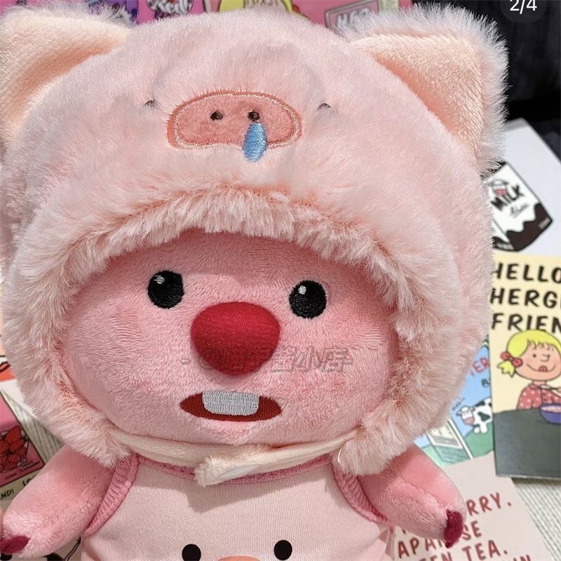 现货 速出！新款 可爱少女海狸露比loopy玩偶猪猪头套毛绒公仔女孩挂件礼物Cute Girl Beaver Ruby Loopy Doll ...