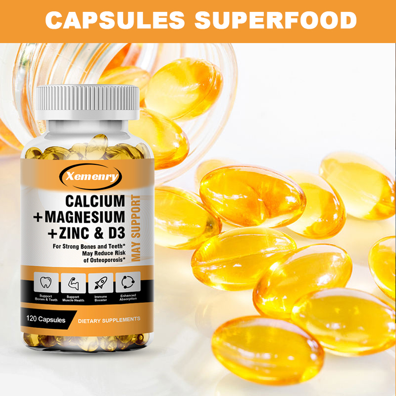 CALCIUM + MAGNESIUM + ZINC & D3 - Essential Mineral Complex - Reduces ...