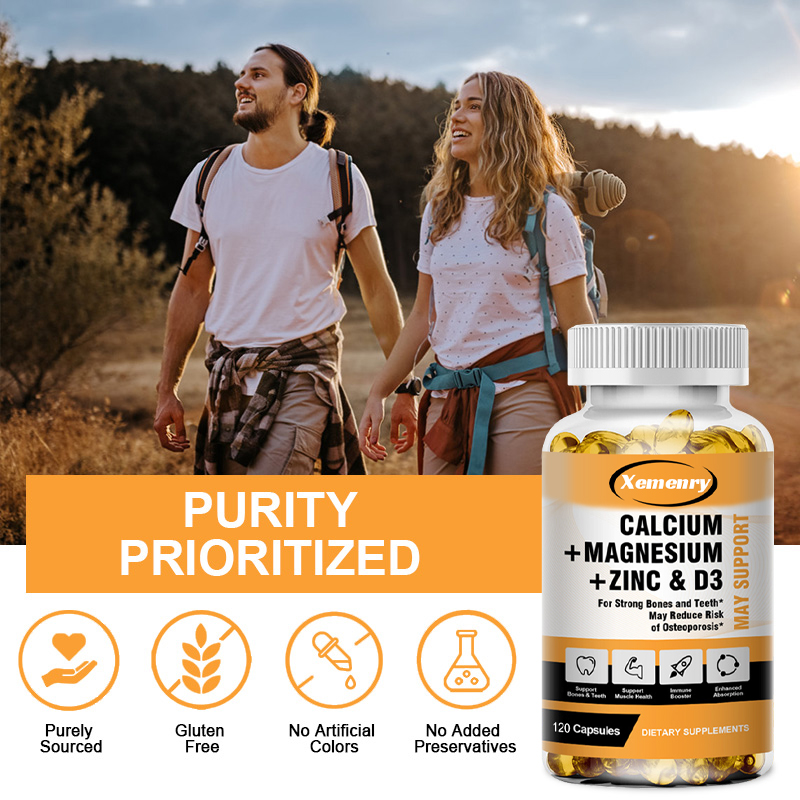 CALCIUM + MAGNESIUM + ZINC & D3 - Natural Antioxidant - Highly ...