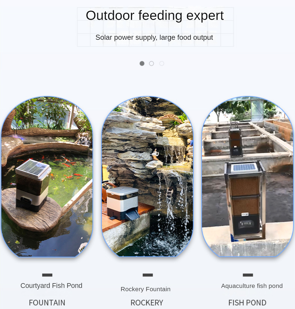 【Free Shipping】Fish Feeder Solar Energy Automatic Fish Feeder Timing ...