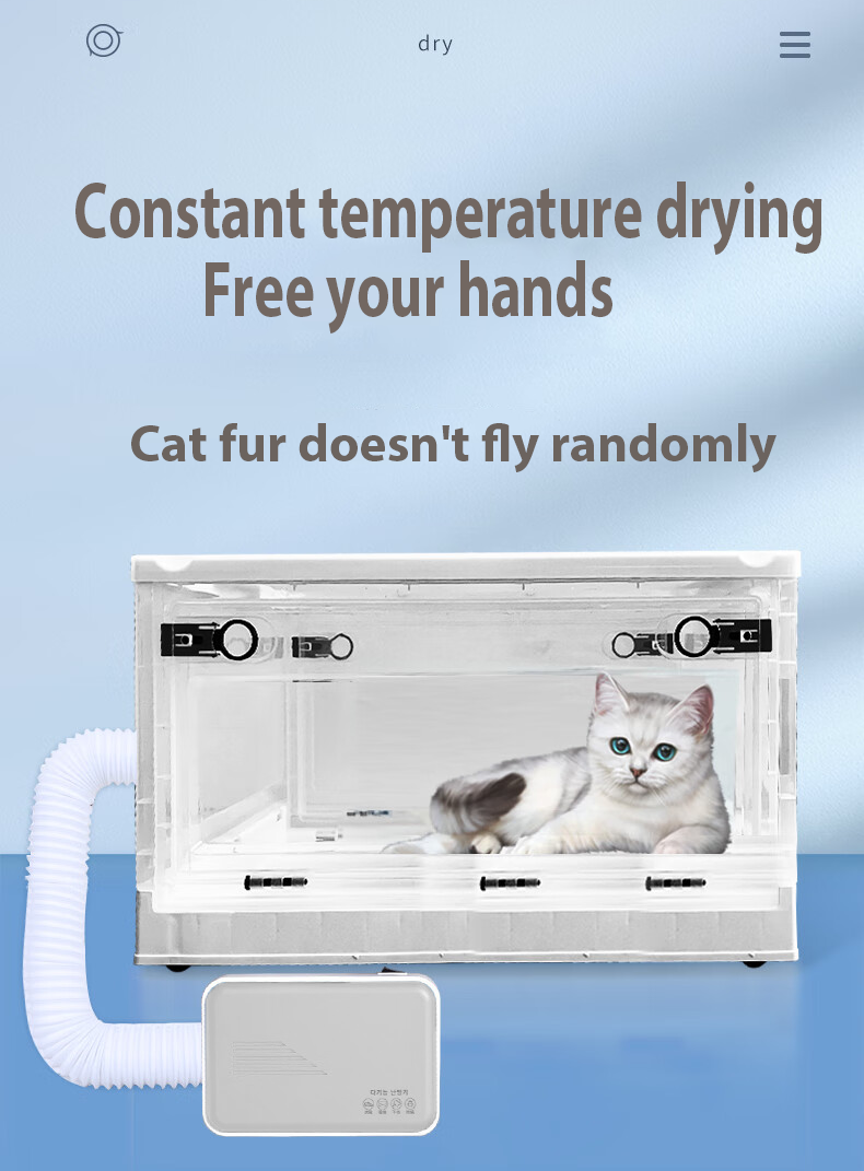 READY STOCK!!Cat dryer box Pet dryer box Pet Dryer Pet Portable ...
