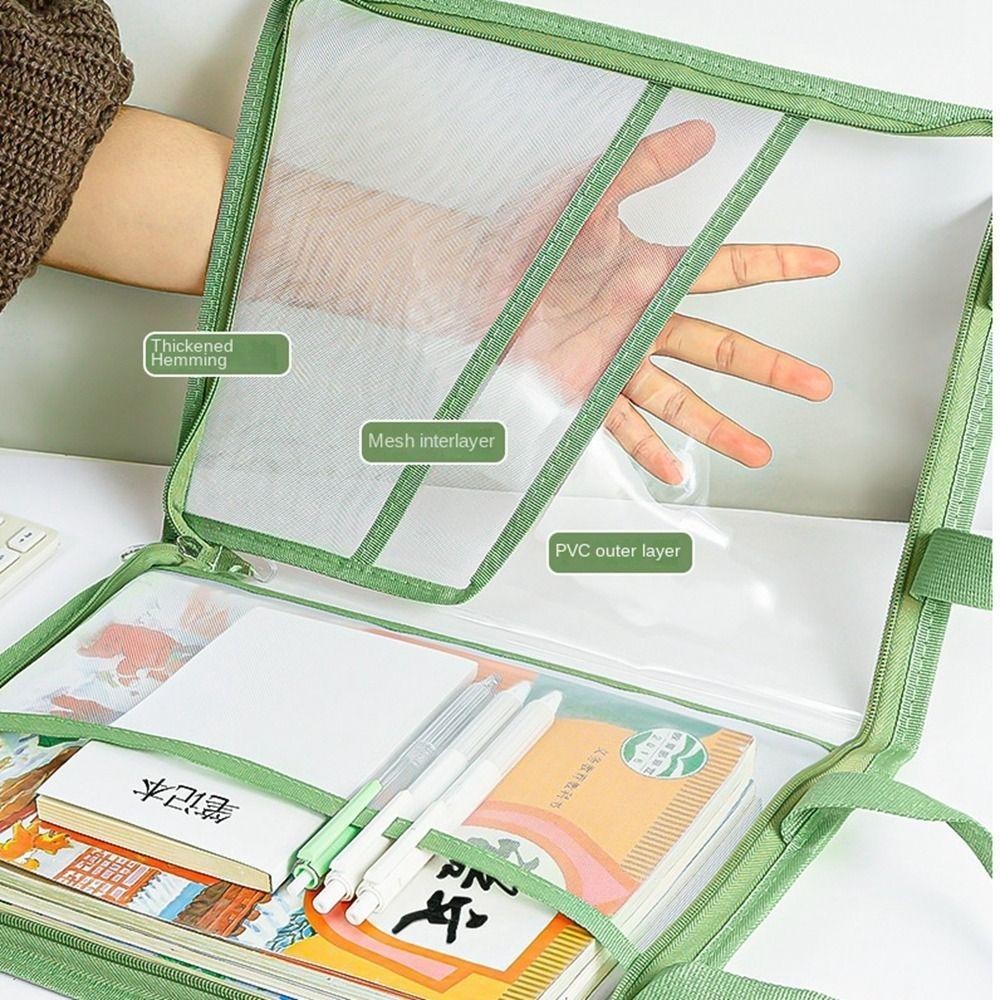 1pc Zipper bag, PVC multifunctional transparent document bag, portable ...