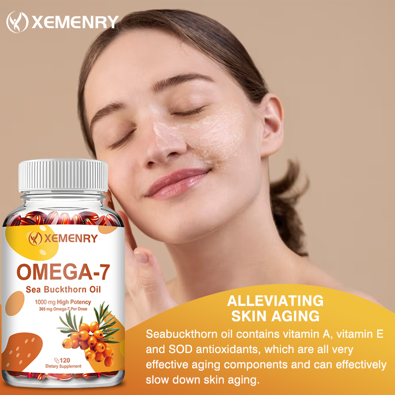 Omega-7 Capsules, Himalayan Sea Buckthorn Oil, 1000 mg High Potency 365 ...