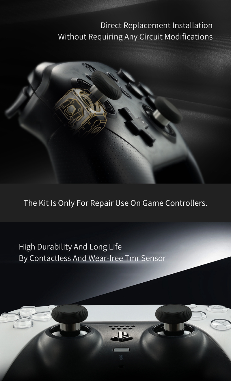 GuliKit TMR Electromagnetic Joystick for PS5 Controller PS5 Dualsense ...