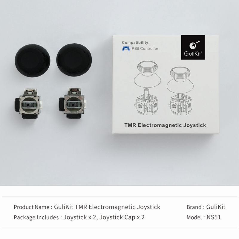 GuliKit TMR Electromagnetic Joystick for PS5 Controller PS5 Dualsense ...