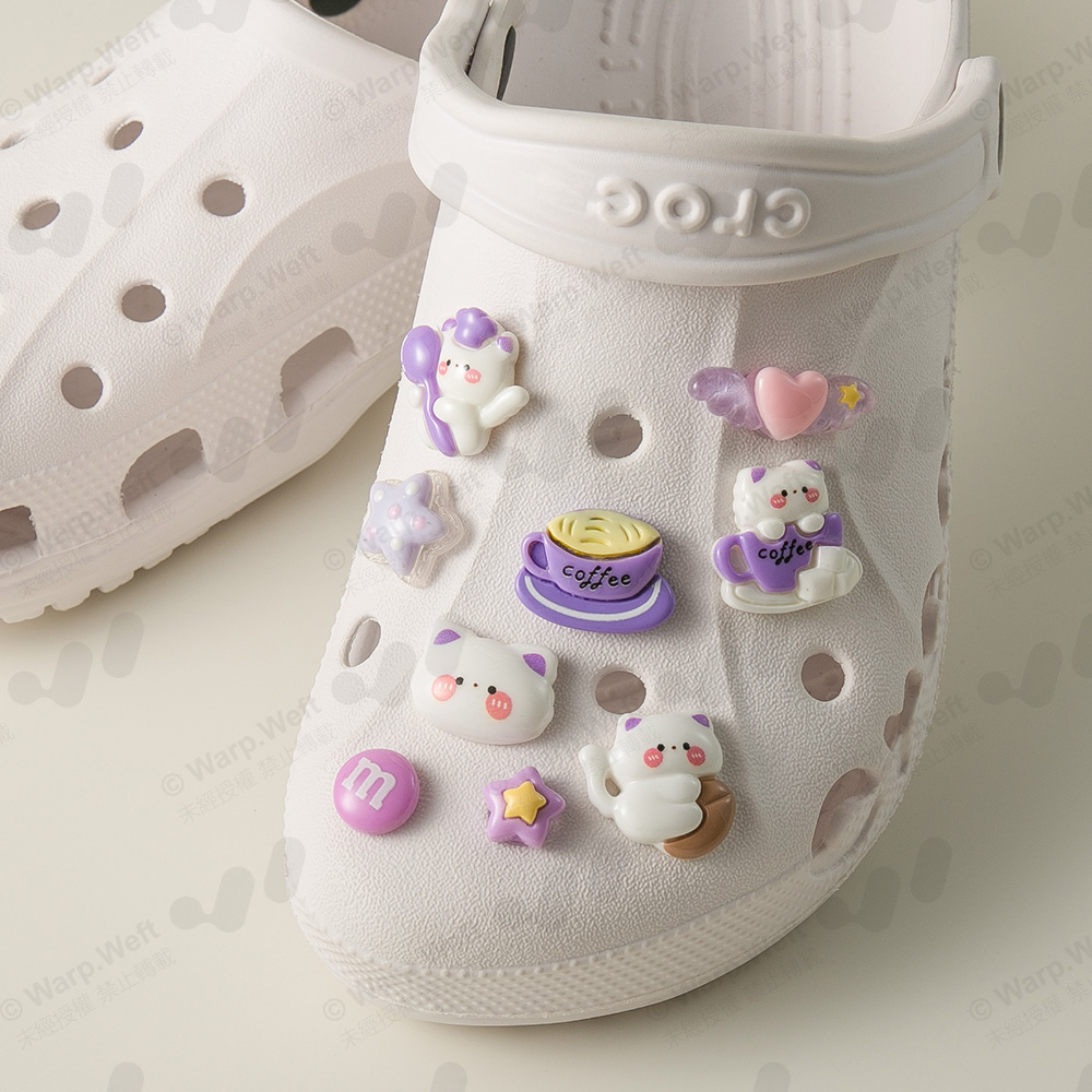 Multi-piece set Sandal Pin Buckle Shoe Charms, Cute 3D Jibbitz Set for ...