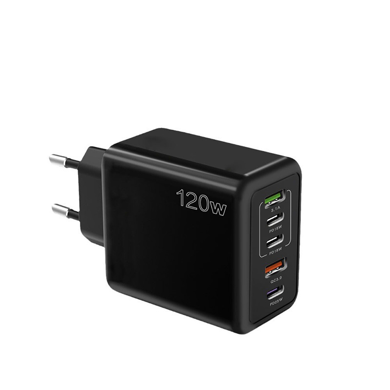 120W 2USB+3PD Multi Port Fast Charger 5V 3A Flash Charger USB Type C ...