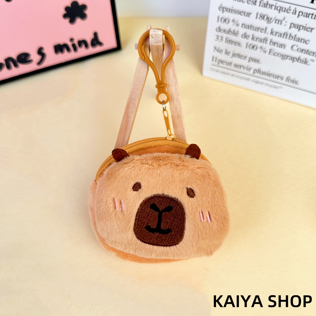 Capybara children's wallet Children's coin wallet plush small wallet ...