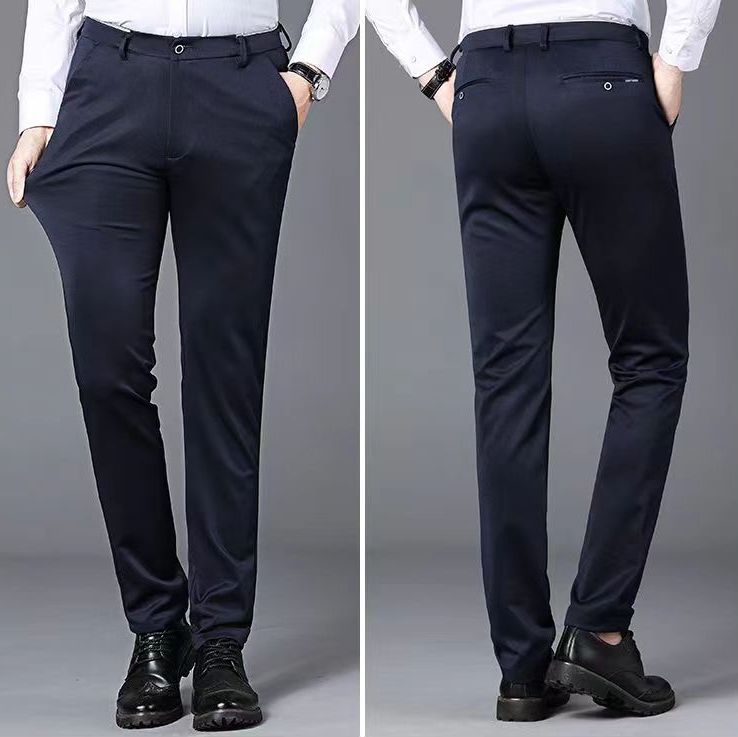 🔥Local Delivery🚚CEO Men's Formal Pants Elastic Slim Fit Smart Business ...