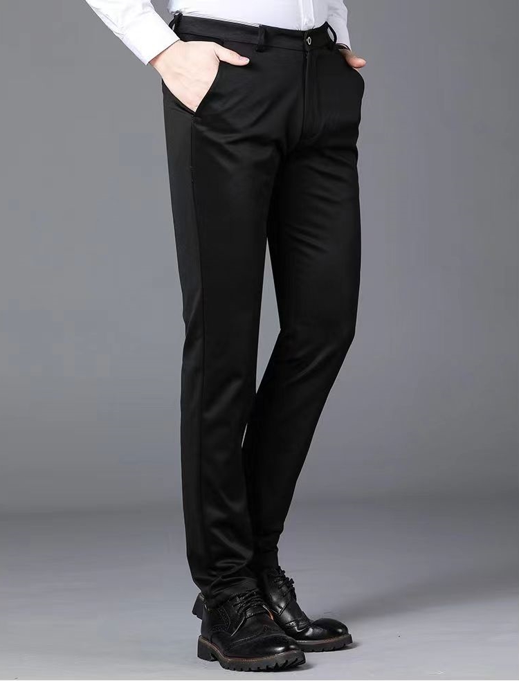 🔥Local Delivery🚚CEO Men's Formal Pants Elastic Slim Fit Smart Business ...