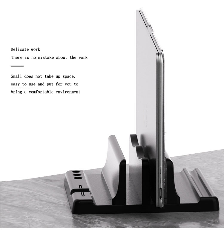 Laptop Vertical Adjustable Stand Holder Cooler Vertical Bracket Desk ...