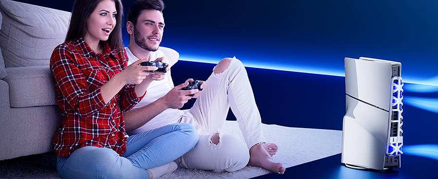 PS5 PS5 Slim Cooling Fan PS5 Cooler with 3 High-Speed Cooling Fans ...