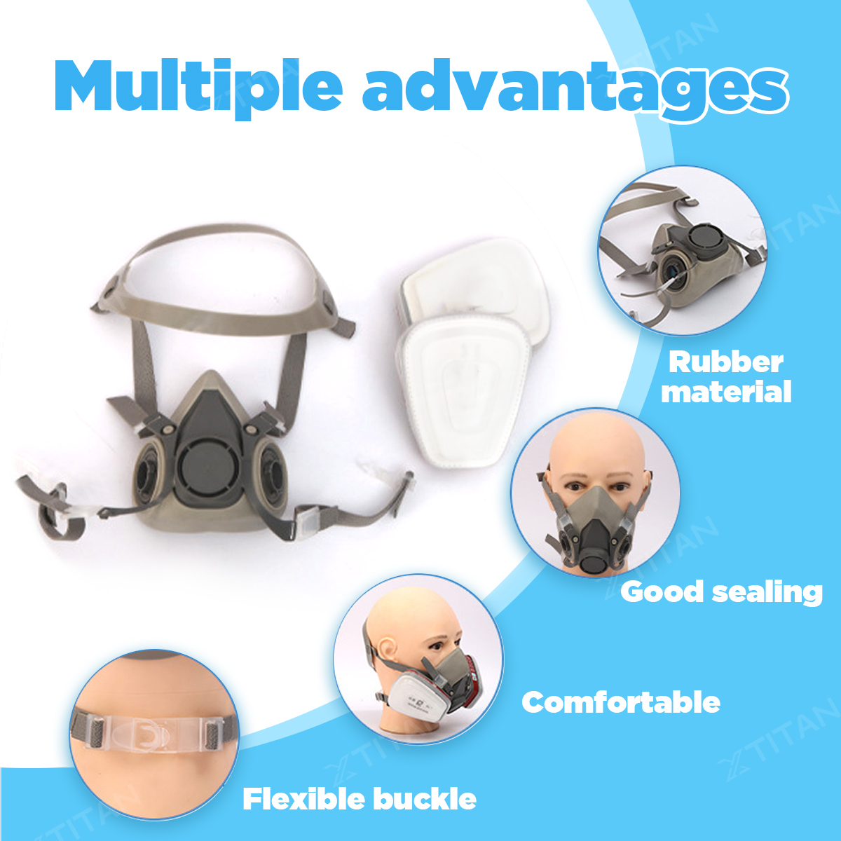 【In Stock】18 IN1 Full Face Gas Mask Respirator Poison Mask Painting 3m ...