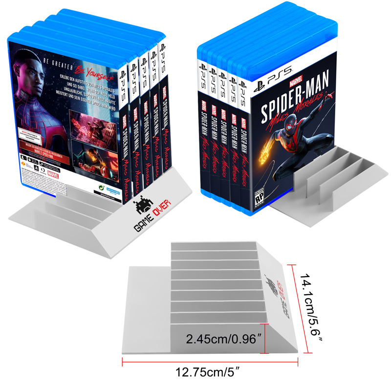 8-in-1 for PS5 Game Card Base Bracket Storage Holders for PS4 Disc CD ...