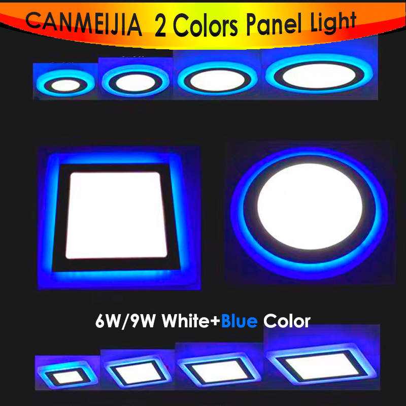 2 Colors Led Downlight Panel Light 3/6W Blue White Spotlight Ceiling ...