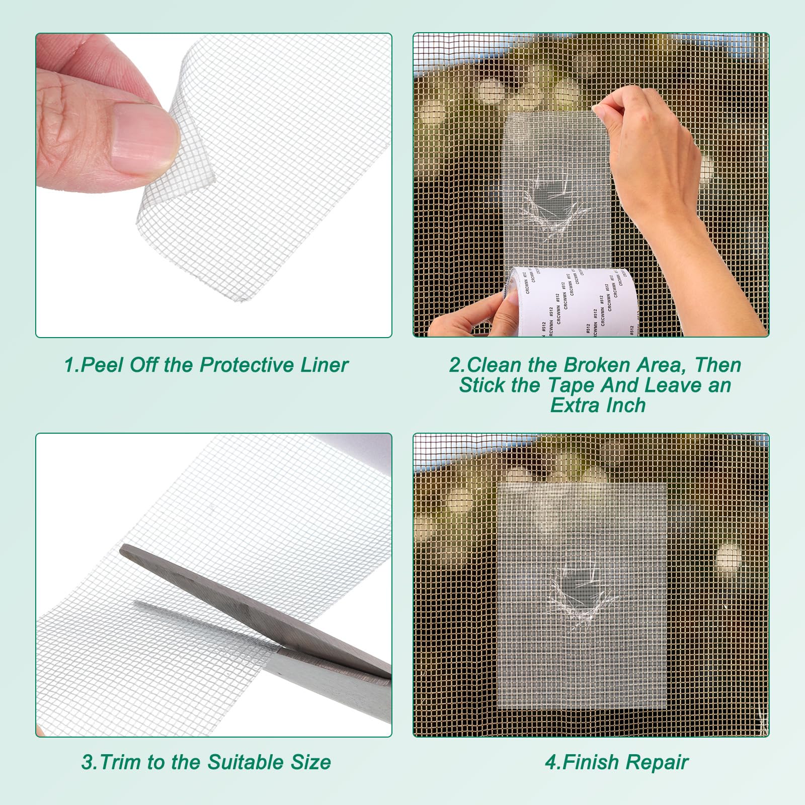 10cm Window Screen Repair Tape Fiberglass Screen Tape Mesh Repair ...