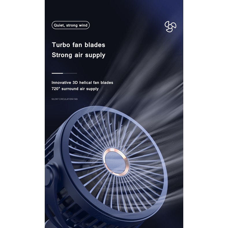 10000mAh Clip Fan mini rotating fan portable Outdoor stroller electric ...