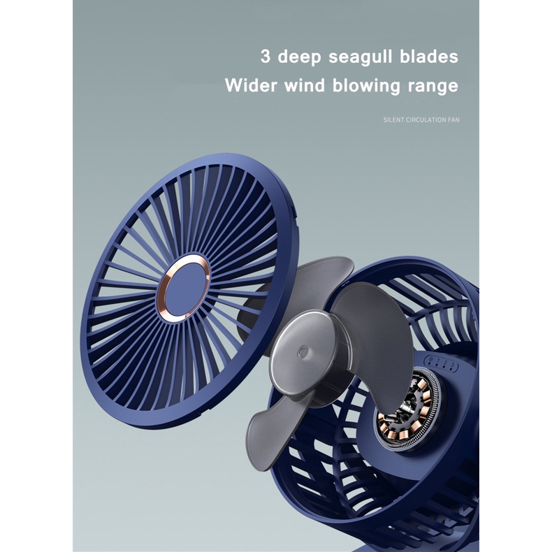 10000mAh Clip Fan mini rotating fan portable Outdoor stroller electric ...