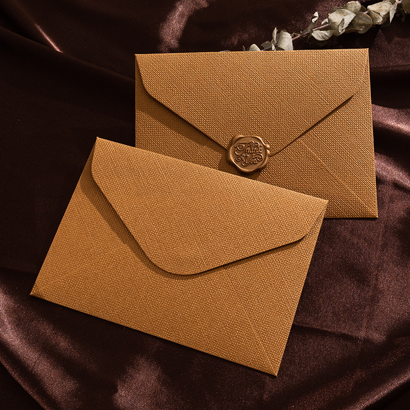 Vintage Linen Envelopes Retro Textured Envelope Stamp Seal Stickers ...