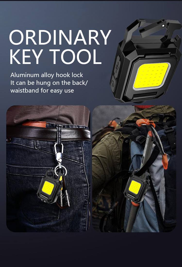 Keychain Work Light 5 Modes, 90° Foldable Light, 1000 Lumen ...
