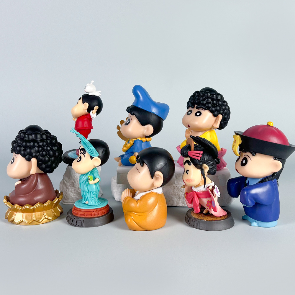 8 Style Anime Crayon Shin-chan Nohara Shinnosuke Cosplay The Mad Monk ...