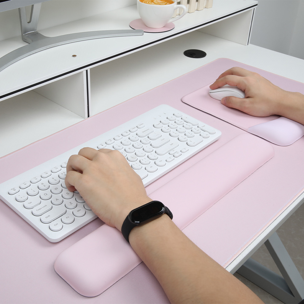 4PCS Extend Mouse Pad，Wrist Rest Mouse Pad，Keyboard Wrist Rest&Coaster ...