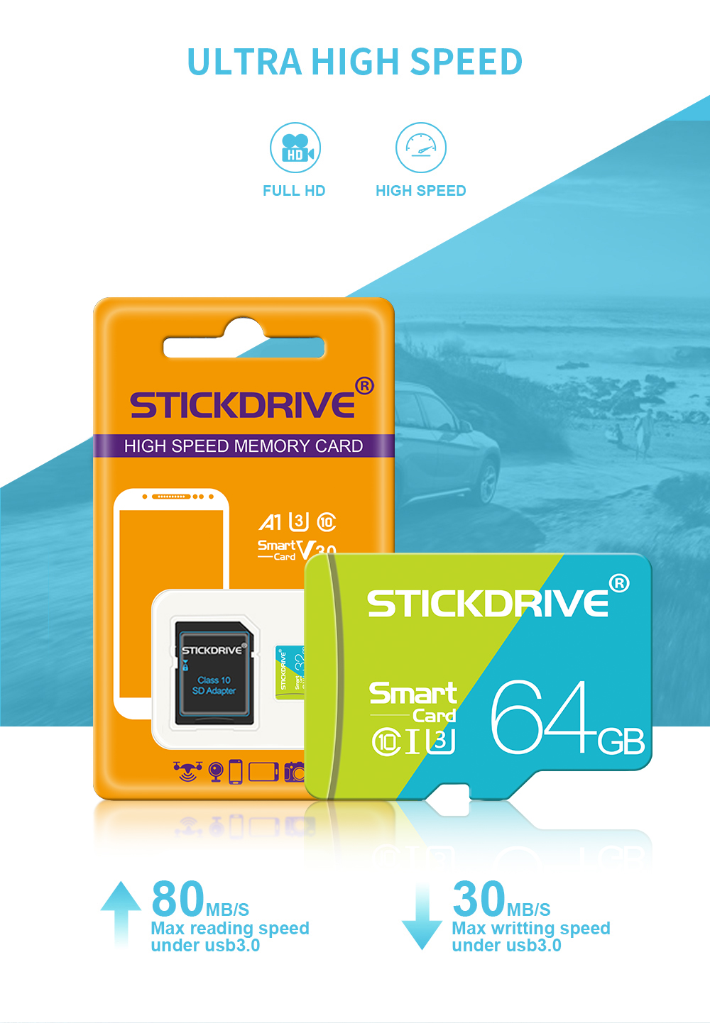 micro SD New Arrival Memory Cards 32GB Class10 Mini SD Card 16GB 64GB ...