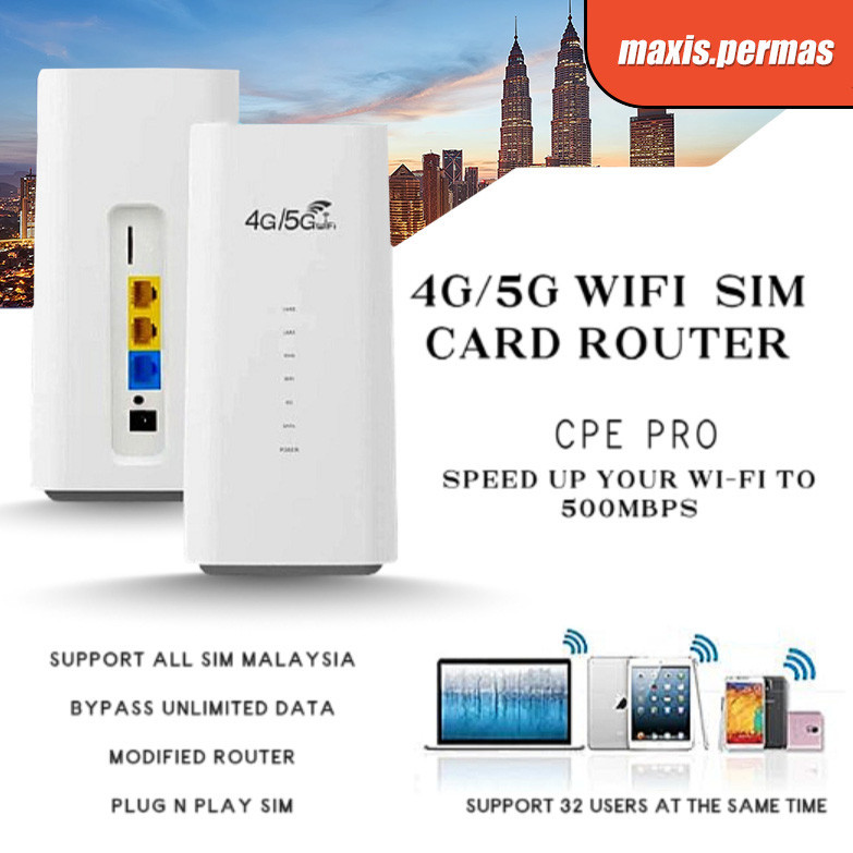 4G LTE/5G CPE Router with SIM Card Slot 3 RJ45 Ports Built-in 4 ...