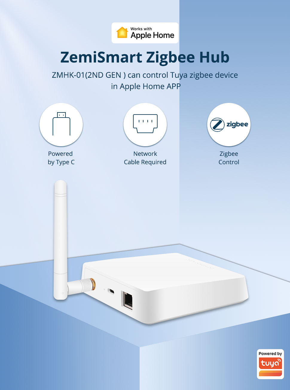 ZemiSmart Zigbee Smarthome Security Center Hub,linkage Tuya Zigbee Devices(Zigbee Lock/PIR ...