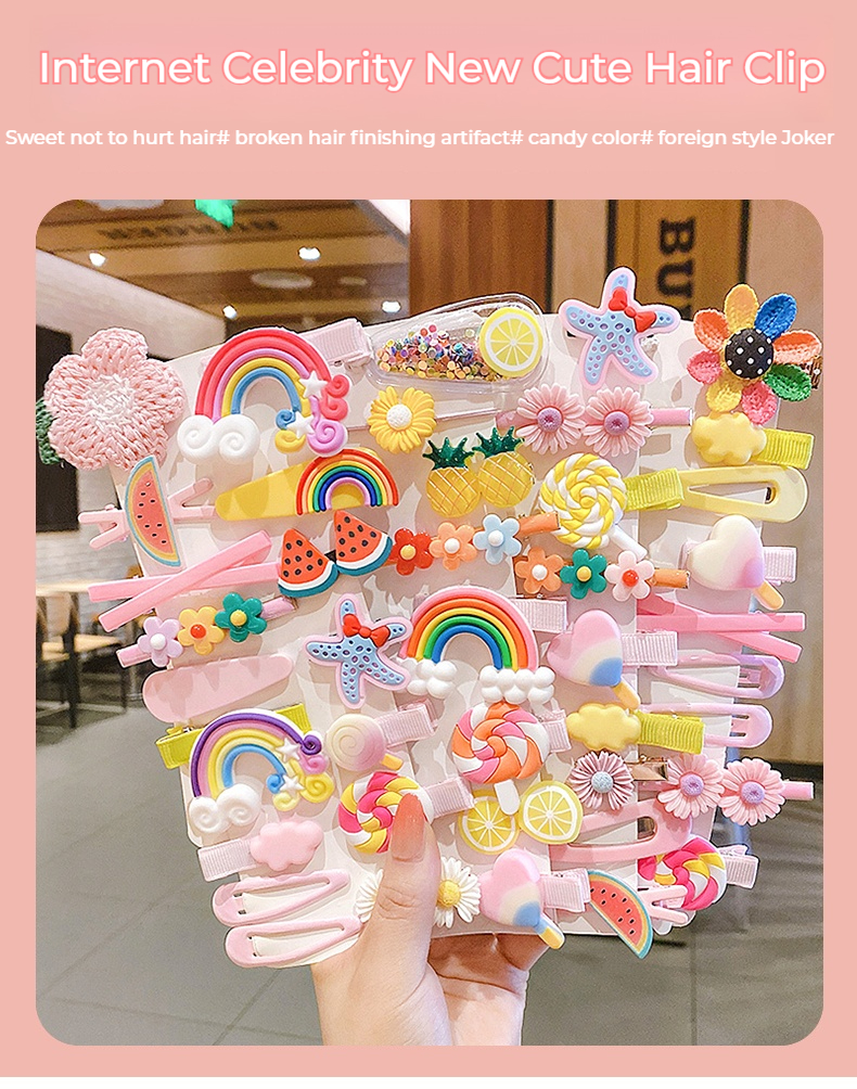 Hair Accessories Girls Girl Sweet Color Rambut Hair Pin Kids Hair ...
