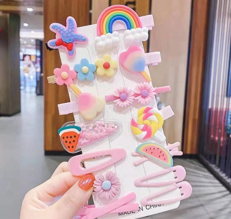 Hair Accessories Girls Girl Sweet Color Rambut Hair Pin Kids Hair ...