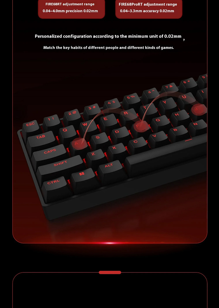 FGG fire68 esports magnetic axis keyboard with streamlined ...