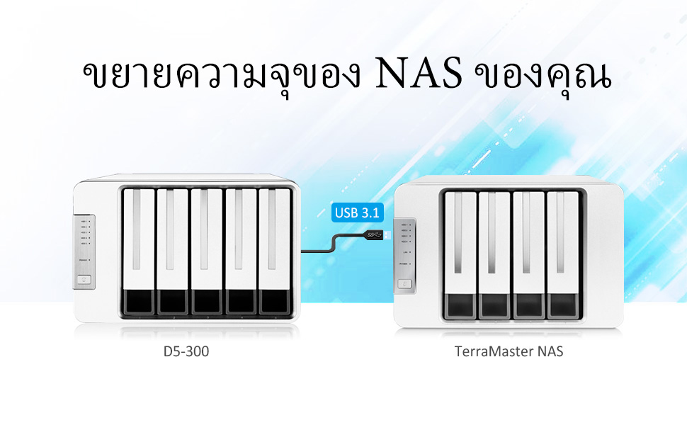 TERRAMASTER D5-300 USB3.1 (Gen1) Type C 5-Bay External Hard Drive ...