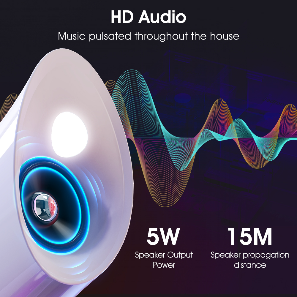 SMATRUL Multi functional Bluetooth Speaker With LED Lyrics Display ...