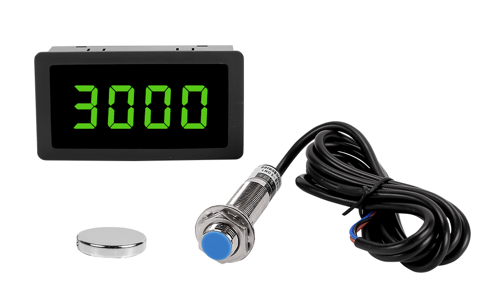 TAXNELE Digital Tachometer Gauge RPM Speed Meter+Hall Proximity Switch ...