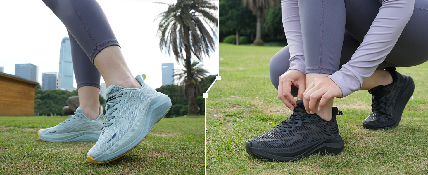 Hawkwell Women's Knit Walking Shoes Running Shoes Nurse Shoes-Cushy ...