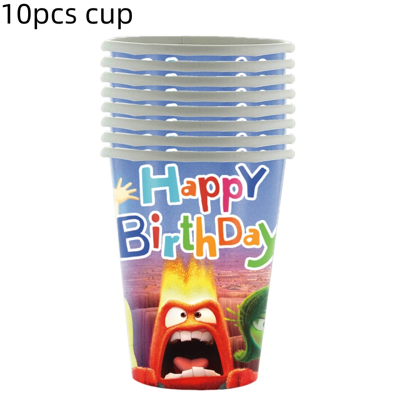Inside Out Birthday Party Supplies Tableware Paper Plate Cup Tablecloth ...