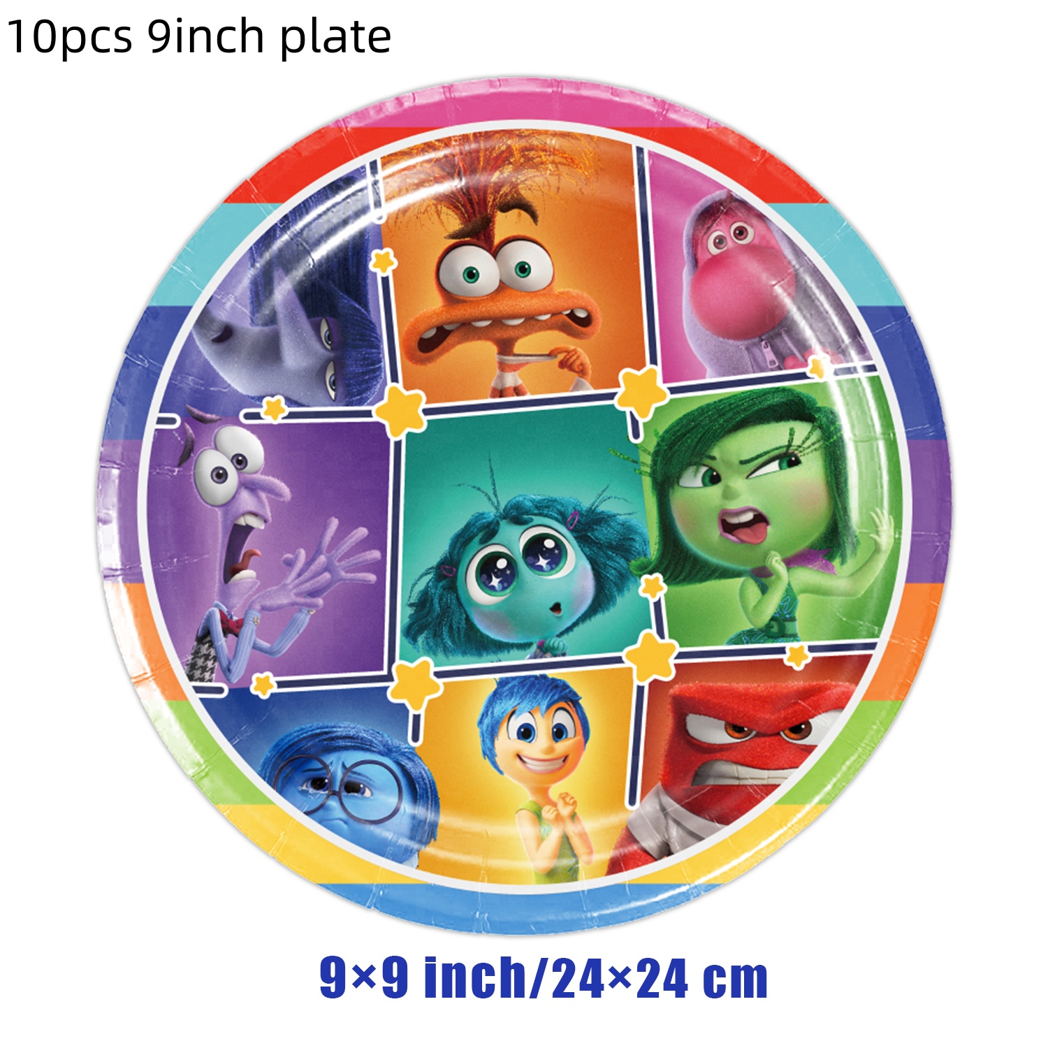 Inside Out Birthday Party Supplies Tableware Paper Plate Cup Tablecloth ...