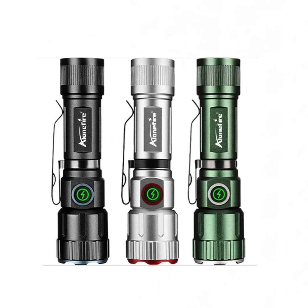 Alonefire X80 Zoom White Beam Light Mini Flashlight Rechargeable ...