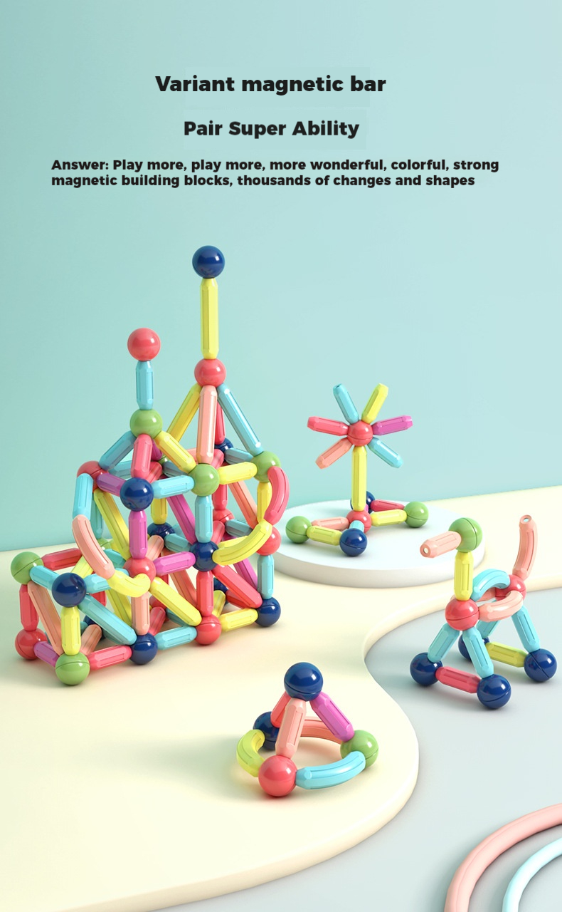 37PCS Magnetic Building Blocks Magnetic Stick Building Blok Baby Gift ...