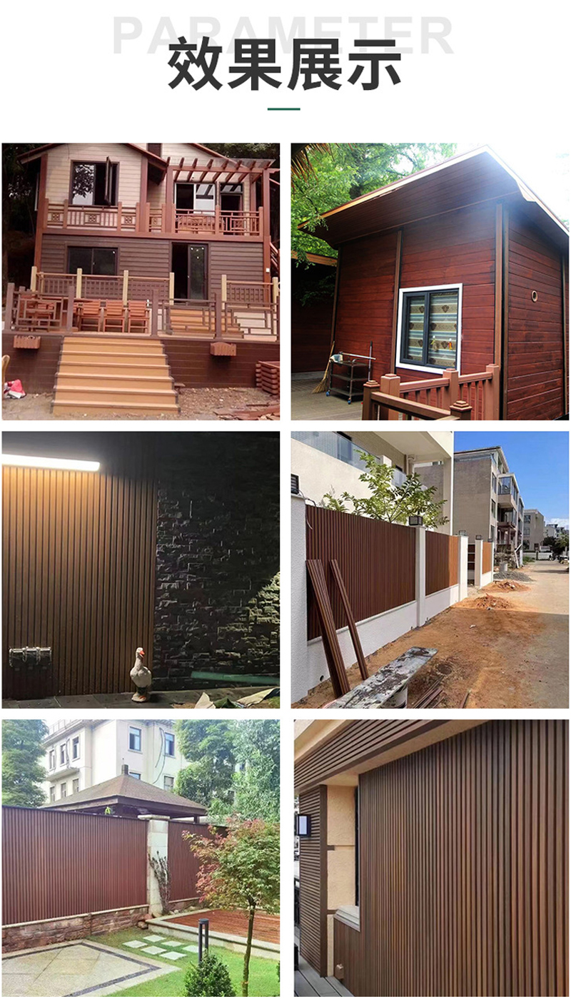 Waterproof Flute Wall Panel Fence Outdoor Plastic-Wood Board Villa ...