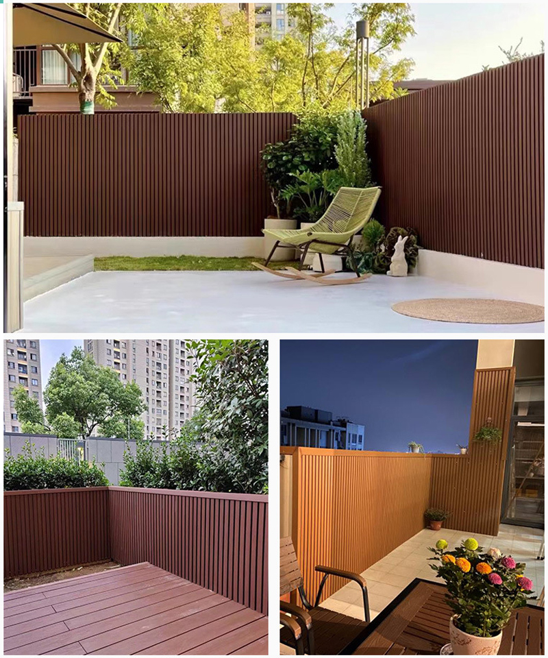 Waterproof Flute Wall Panel Fence Outdoor Plastic-Wood Board Villa ...