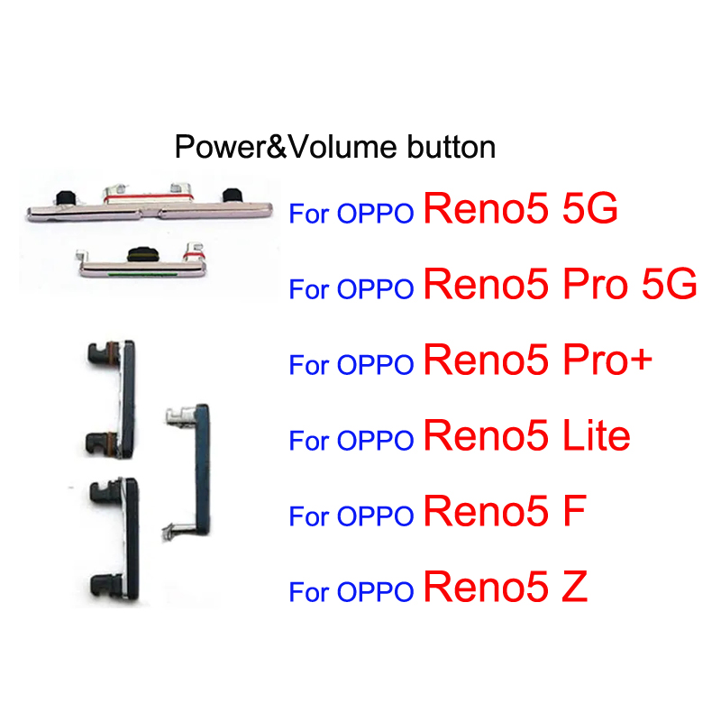 Power On Off Button Out Side Volume Up Down Key For OPPO Reno 5 Reno5 F ...