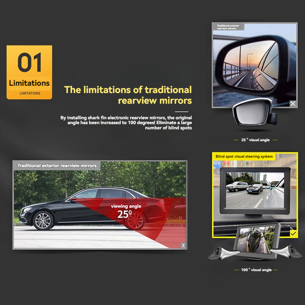 Car Side View Camera, HD Blind spot Camera, Waterproof Side View Camera ...