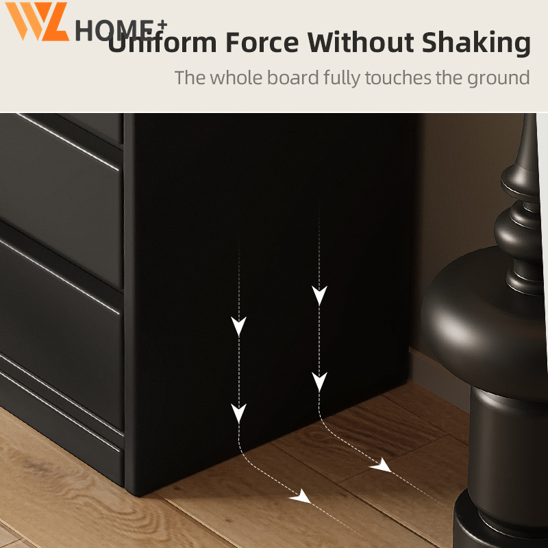 Black Dressing Table Makeup Table LED Mirror DIY L Shape Table ...