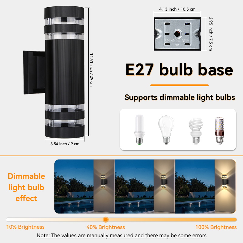 Waterproof LED Wall Light Outdoor Sconces Gate Lamp Indoor Livingroom ...