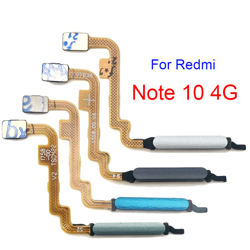 For Redmi Note 10 4G 5G Fingerprint Power Button Flex Finger Print ...