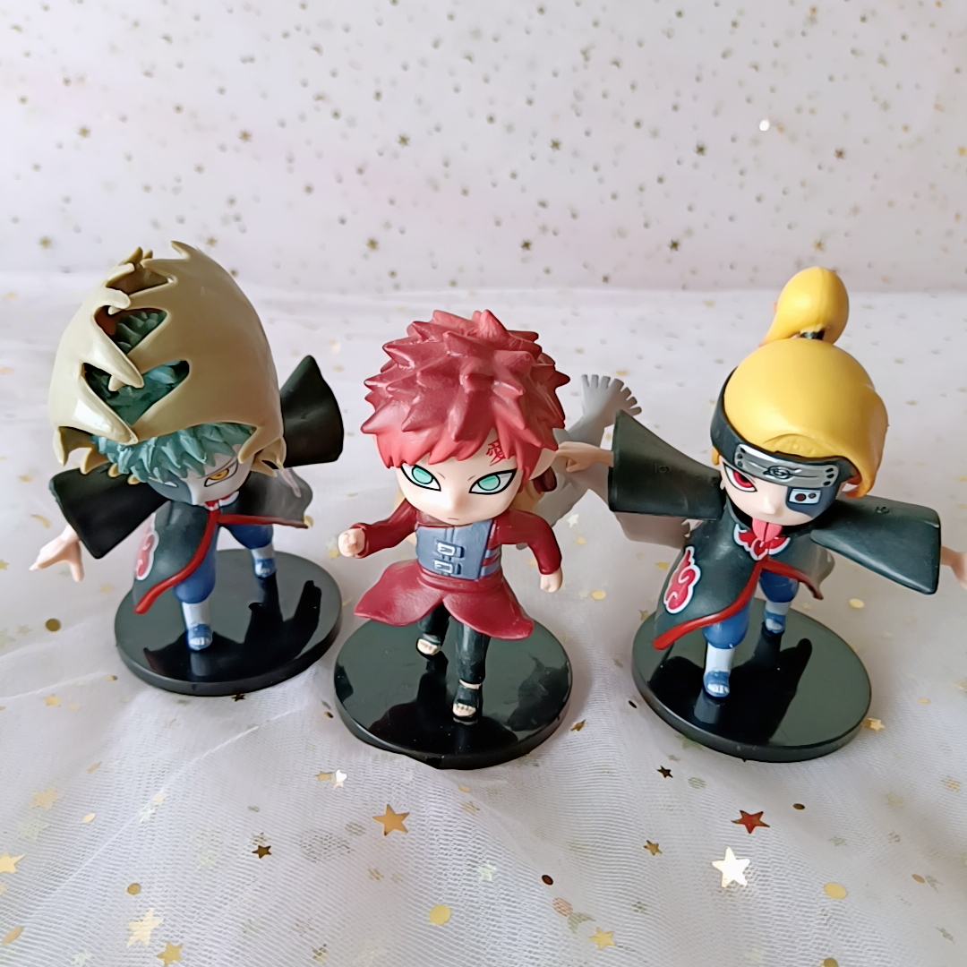 6Pcs/Set 9cm Anime Naruto Uchiha Sasuke Sasori Deidara Uchiha Itachi ...