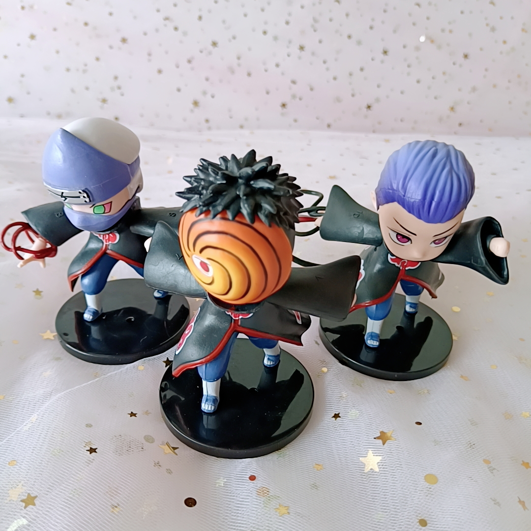 6Pcs/Set 9cm Anime Naruto Uchiha Sasuke Sasori Deidara Uchiha Itachi ...