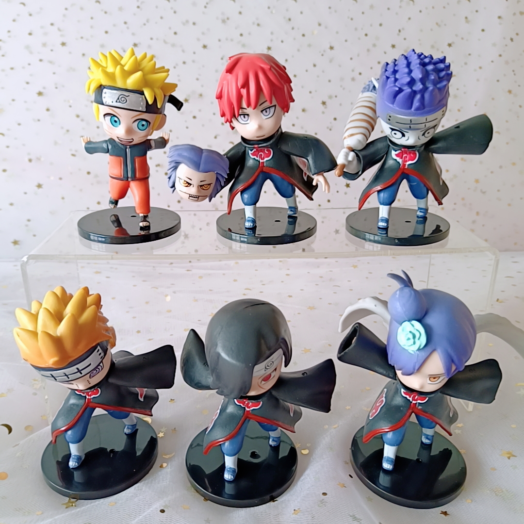 6Pcs/Set 9cm Anime Naruto Uchiha Sasuke Sasori Deidara Uchiha Itachi ...